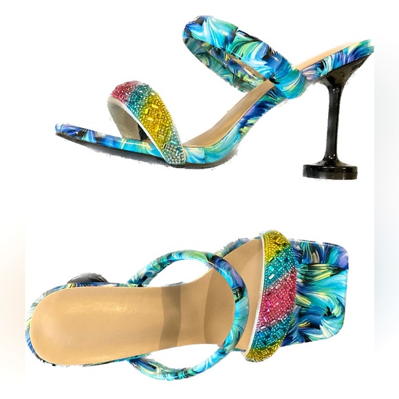 unbranded | Shoes | New Rainbow Malibu Barbie Spool Heels Square Toe ...
